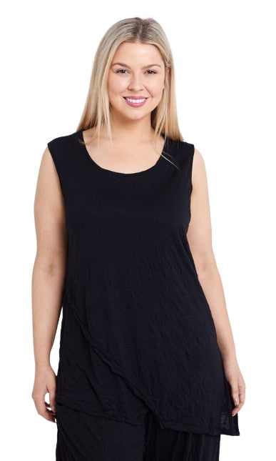 Carly Cross Over Tank Black – Love Nelli